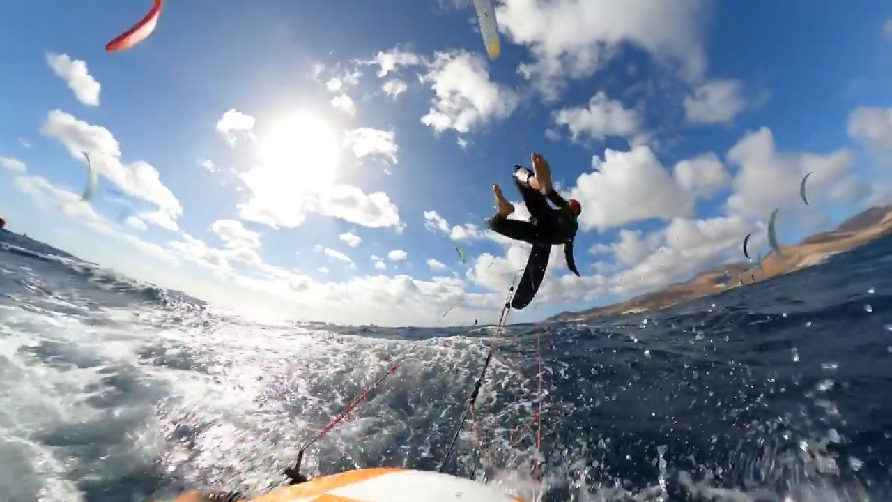 Guy Doing Kite Surfing Crashes Into Another Rider While Attempting ...