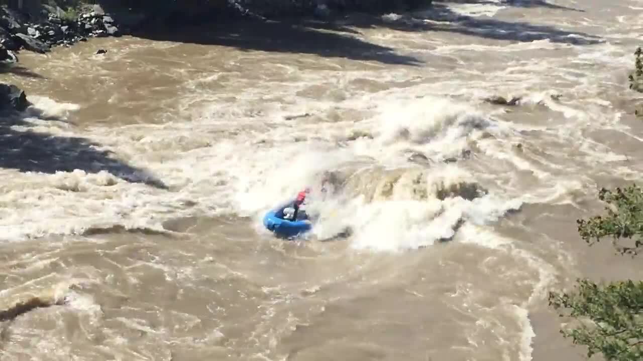 Whitewater Rafting Guides Practice Flipping Raft | Jukin Licensing