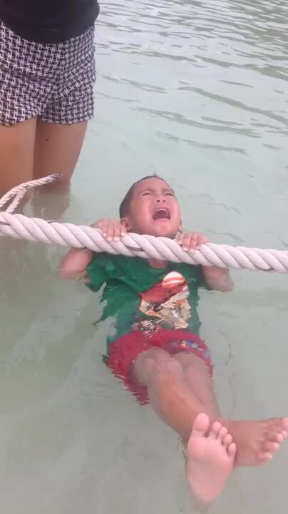 Little Kid Screams as He Nearly Drowns | Jukin Licensing
