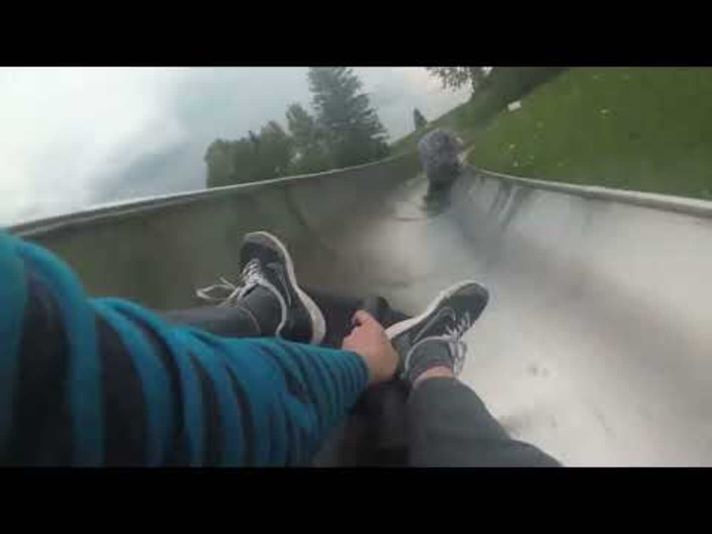 Guy Crashes Into Another Guy While Riding Down Mountain Slide | Jukin ...