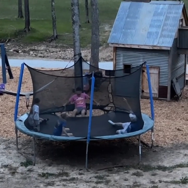 Trampoline Rips While Guy Jumps on It | Jukin Licensing