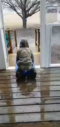 Kid Sleds Down Icy Ramp Leading To His Backyard | Jukin Licensing