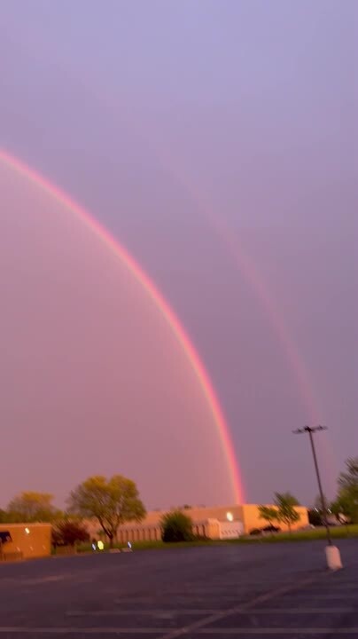 Person Captures Beautiful Footage Of Double Rainbow Over Chicago ...