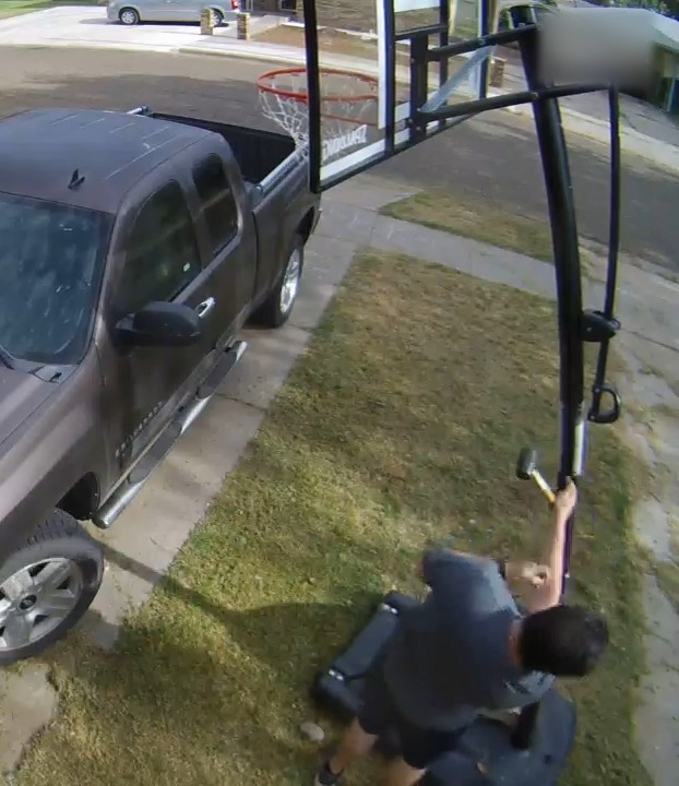 Guy Accidentally Hits His Head With Hammer While Trying to Adjust ...