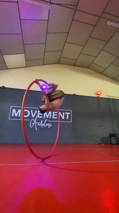 Circus Performer Shows Amazing Moves With Cyr Wheel | Jukin Licensing