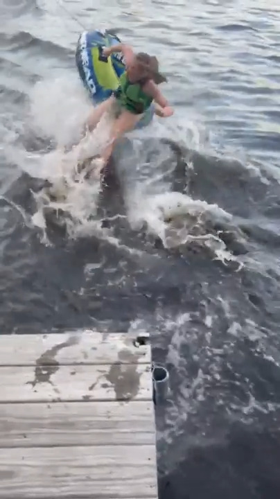 Girl Falls Off Tube While Jetski Pulls Her in Water | Jukin Licensing