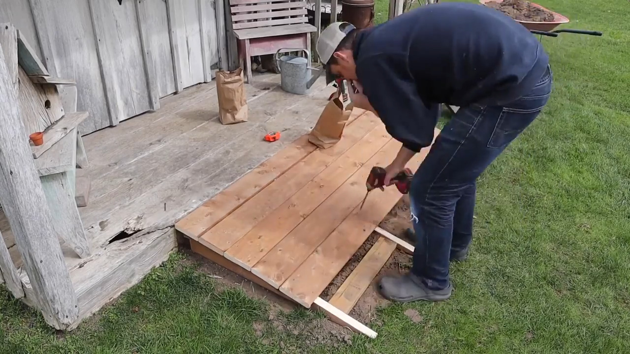 Guy Builds DIY Arched Ramp for Wooden Hut | Jukin Licensing