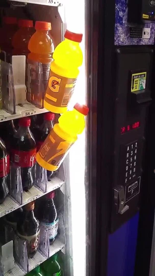 Guy Fails to Retrieve Drinks Stuck in Vending Machine | Jukin Licensing
