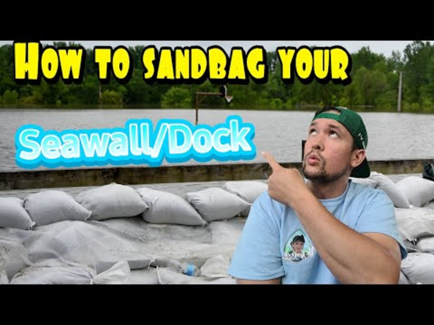Man Builds Wall With Sandbags To Prevent Backyard From Flooding | Jukin ...