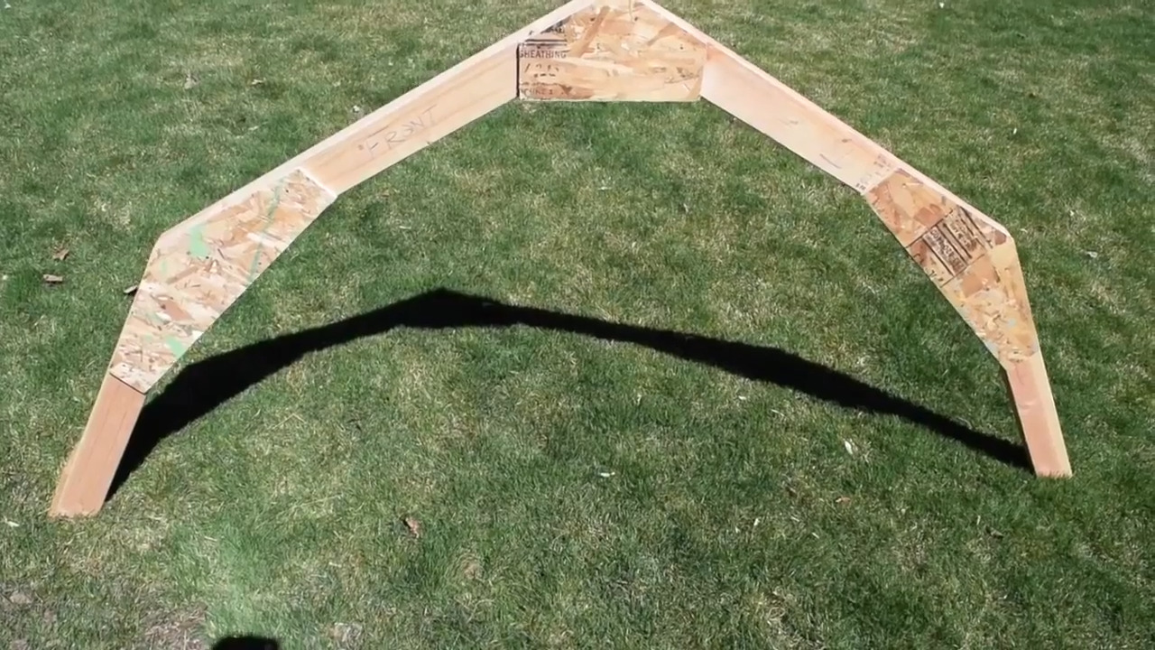 Person Makes DIY Gambrel Rafter for Barn Roof | Jukin Licensing