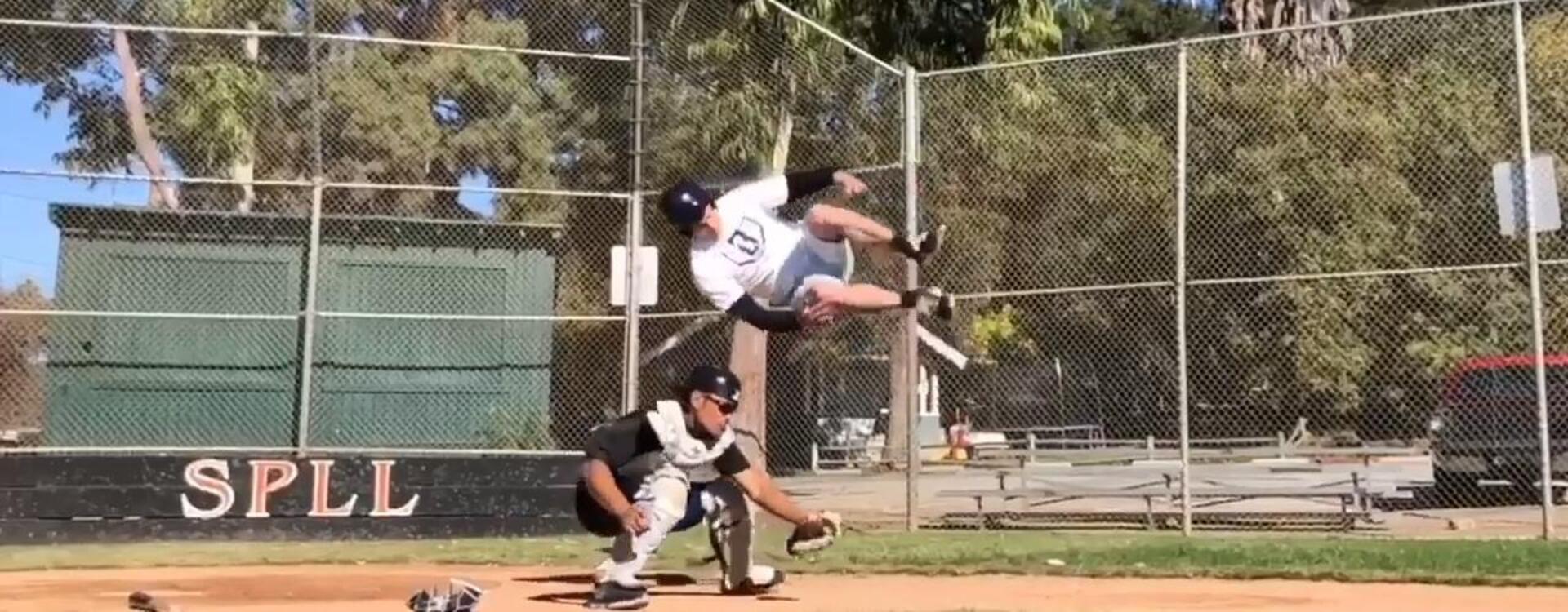 Baseball Player Jumps Over Catcher to Tag Home | Jukin Licensing