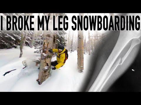 Guy Breaks Leg While Snowboarding Rescues Himself | Jukin Licensing