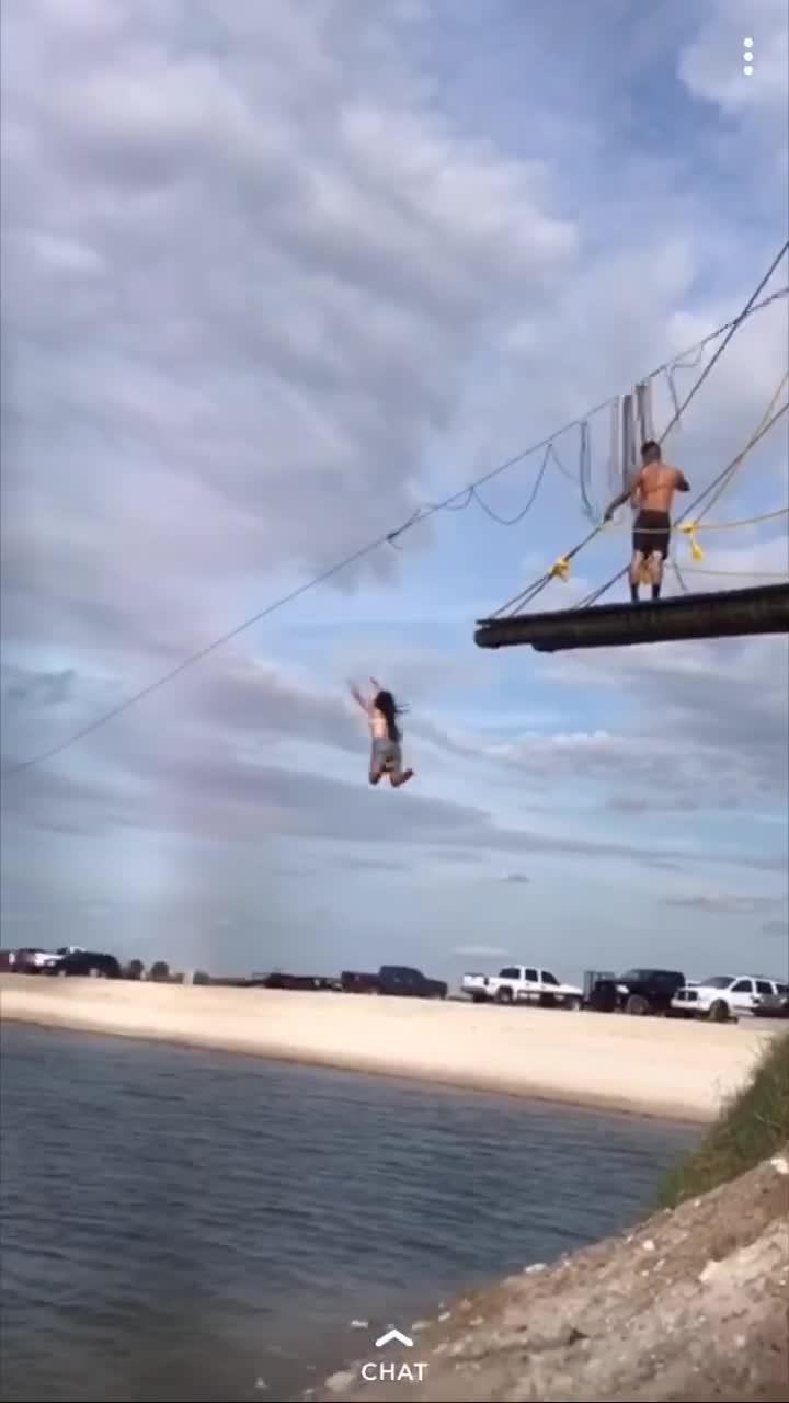 Girl Loses Cable Grip While Going Down on Zip-line and Falls ...