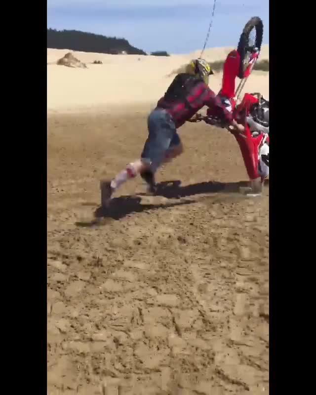 Guy Falls off Dirt Bike Trying to Ride it | Jukin Licensing