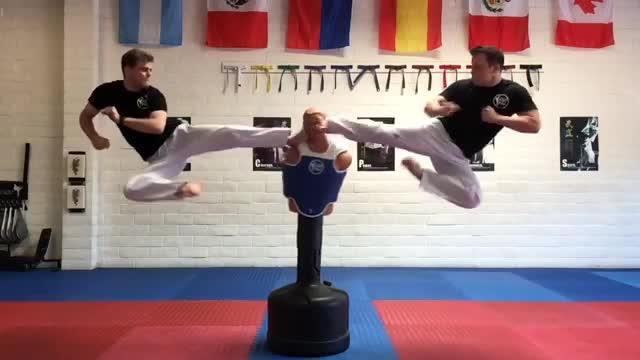 Guys Simultaneously Kick Mannequin Head | Jukin Licensing