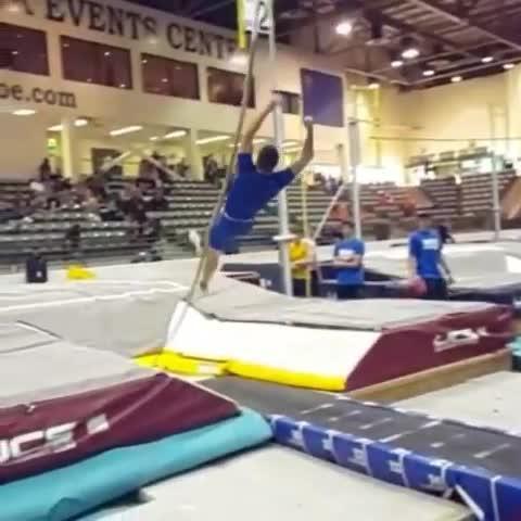 Guy Slips From Pole and Falls While Doing Pole Vault Jumping | Jukin ...
