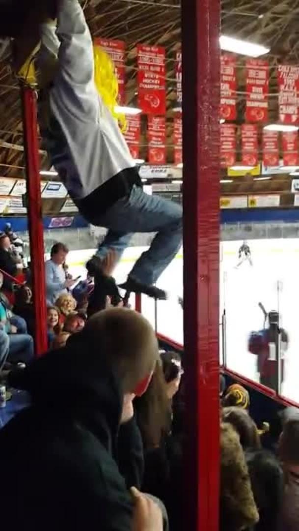 Drunk Hockey Fan Falls in Stands | Jukin Licensing