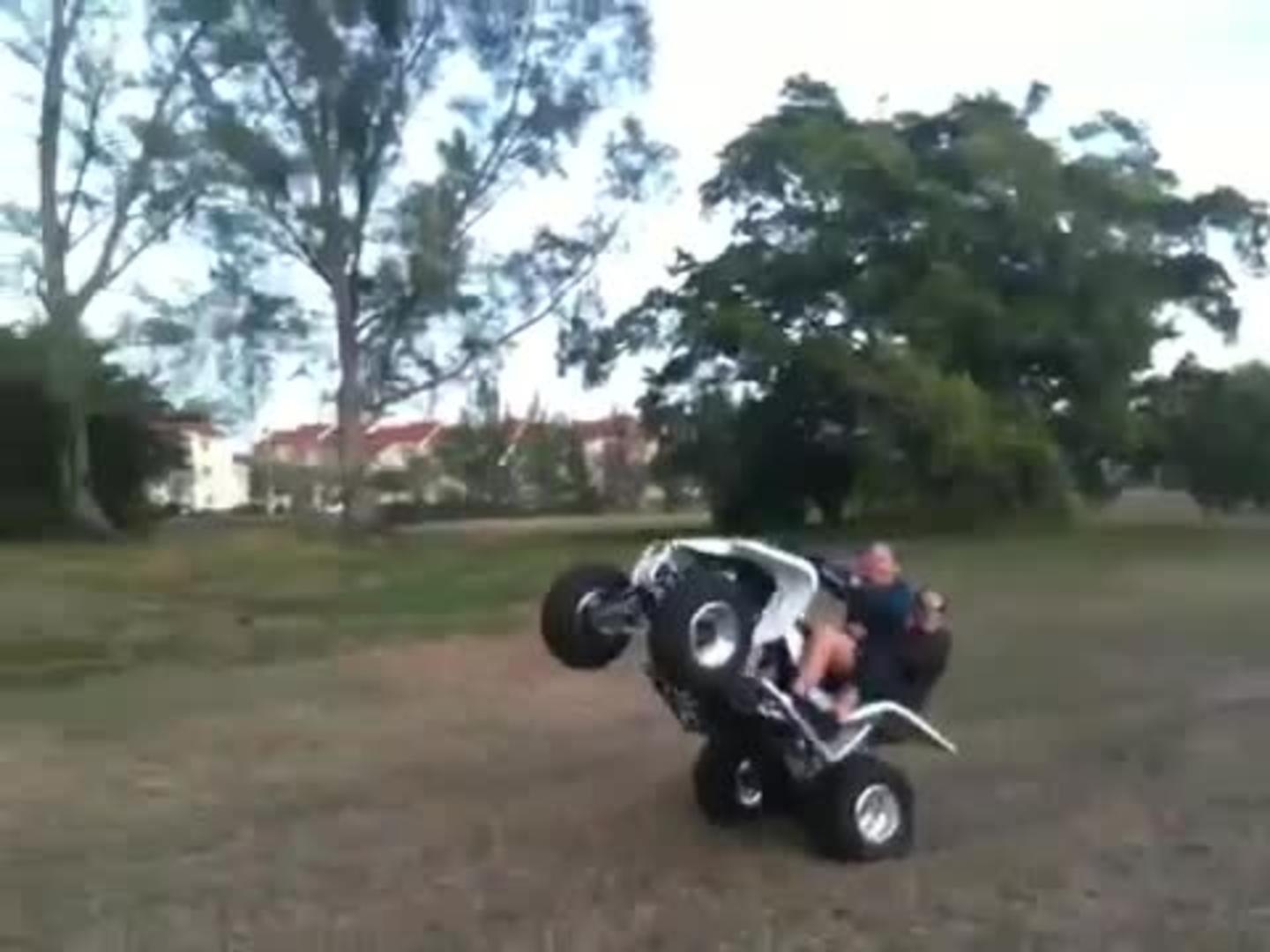 Two Girls Slide off ATV during Wheelie | Jukin Licensing