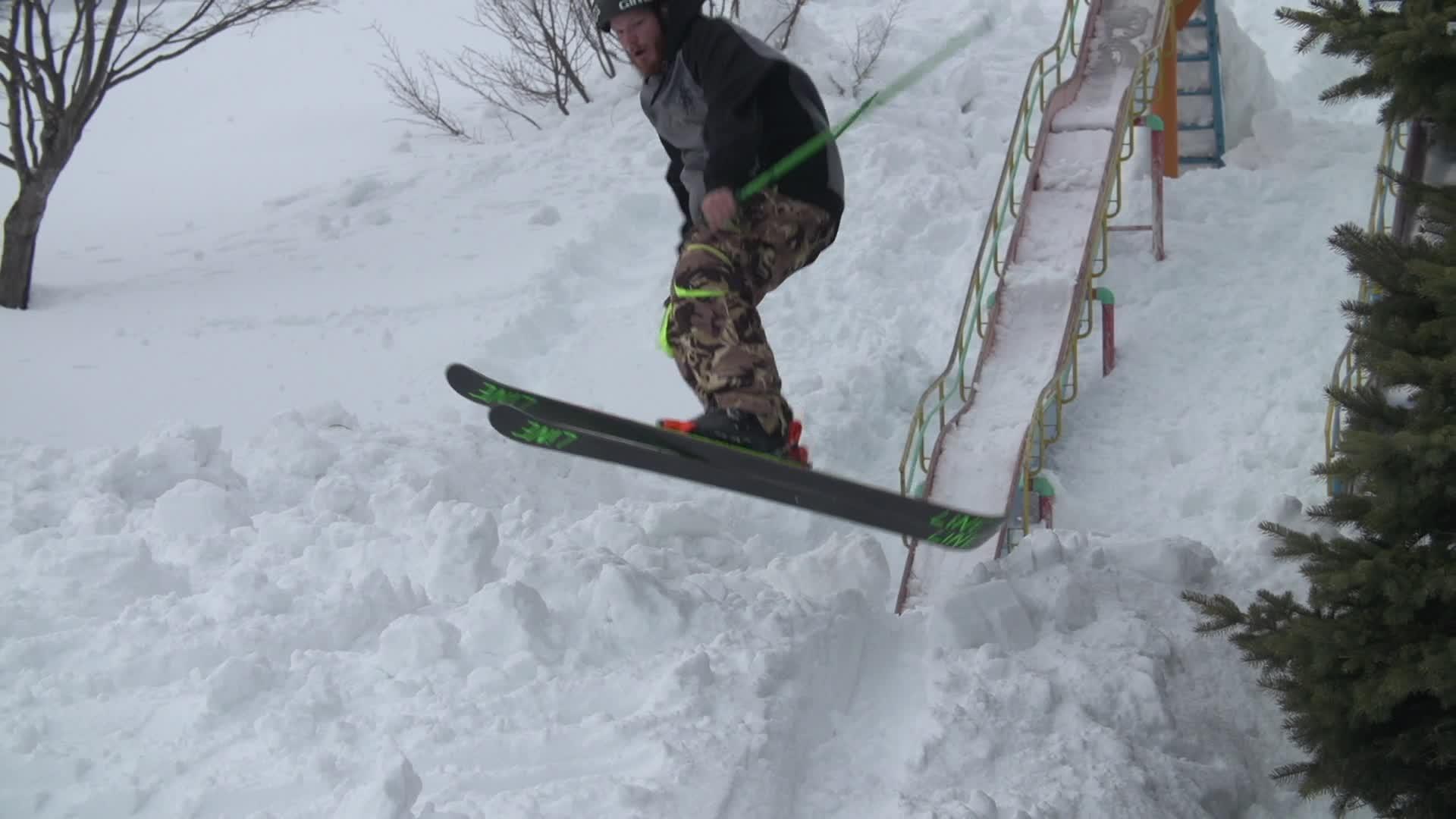 Skier Performs Trick Using Slide | Jukin Licensing