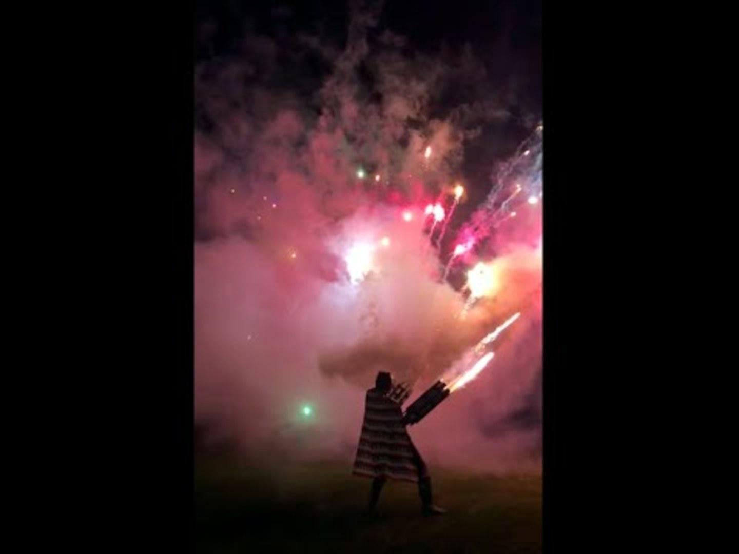 Man Celebrates 4th of July with Roman Candle Gun | Jukin Licensing