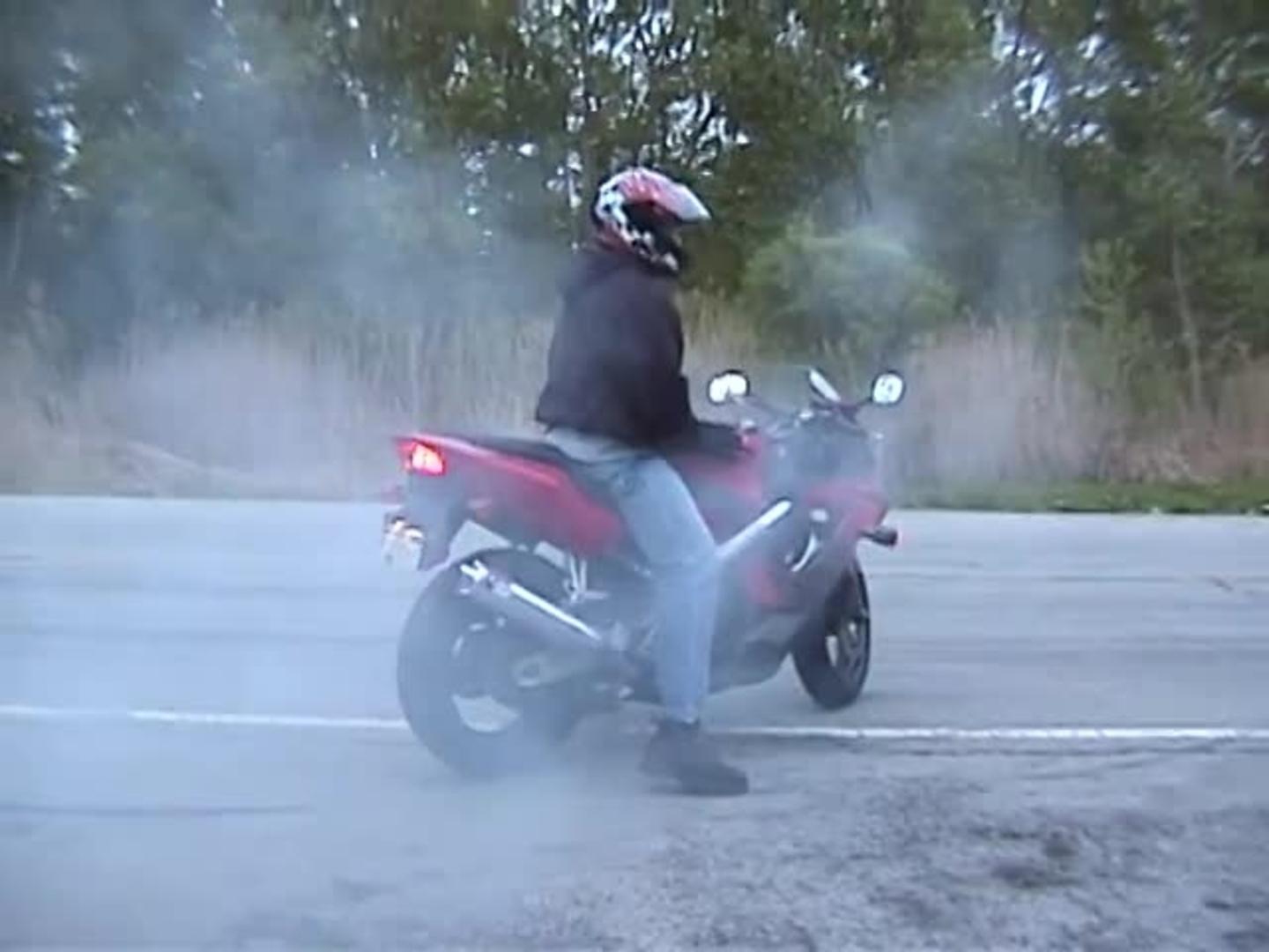 Motorcycle Burnout Ends In Wipeout | Jukin Licensing