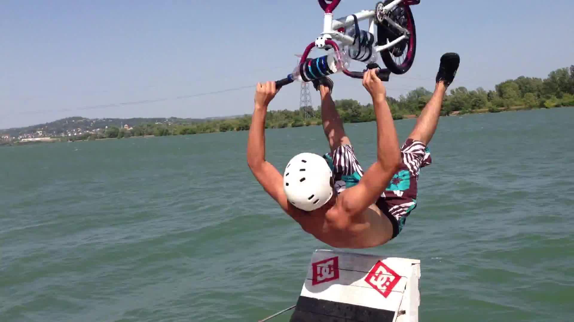 BMX Rider Ramp and Falls into Water | Jukin Licensing