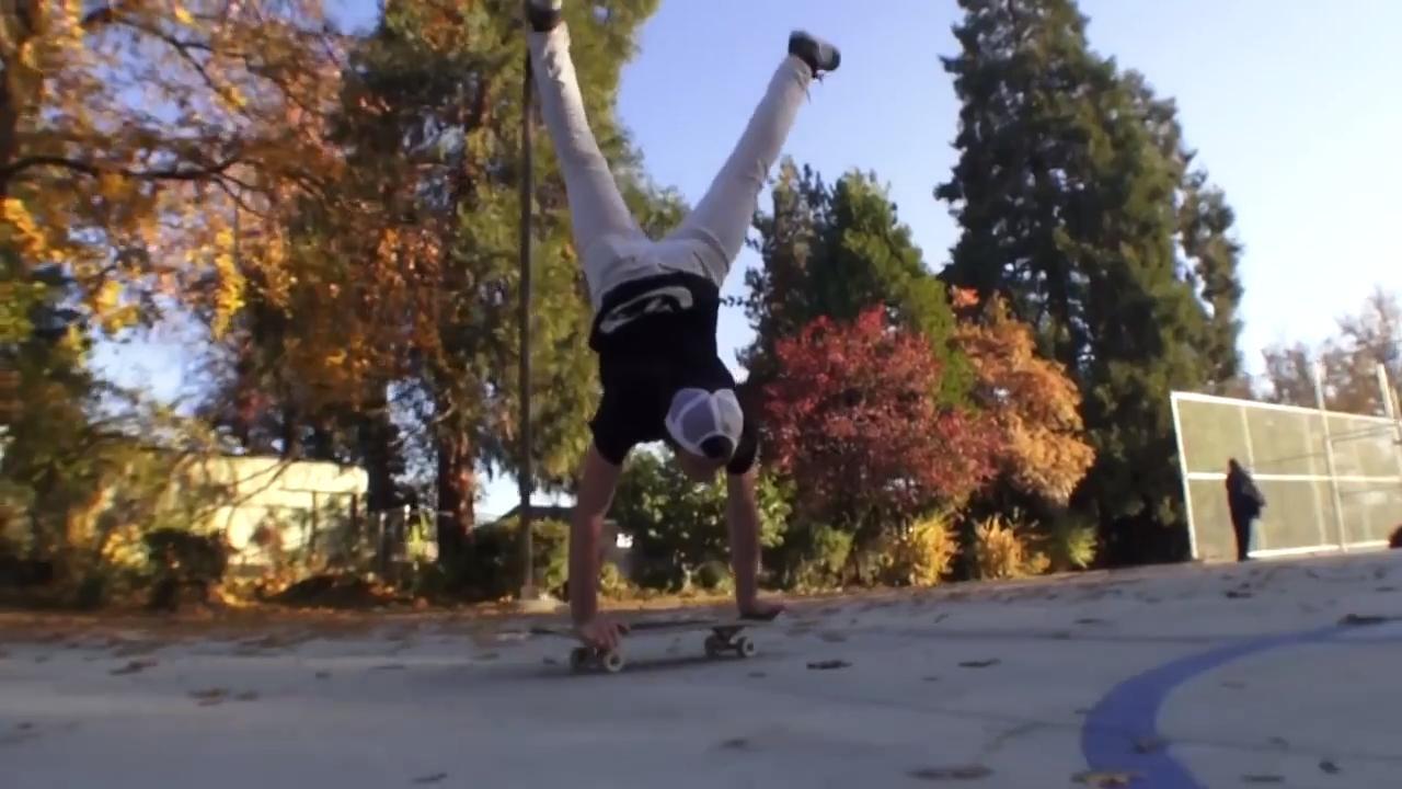 Skateboarder Performs Insane Handstand Trick | Jukin Licensing