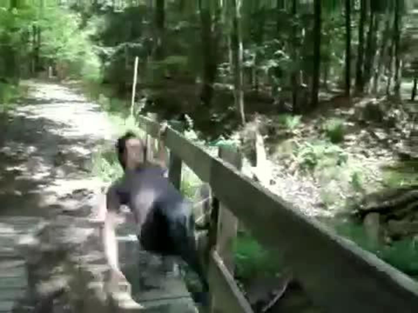 Jumping over Bridge Rail Fail | Jukin Licensing