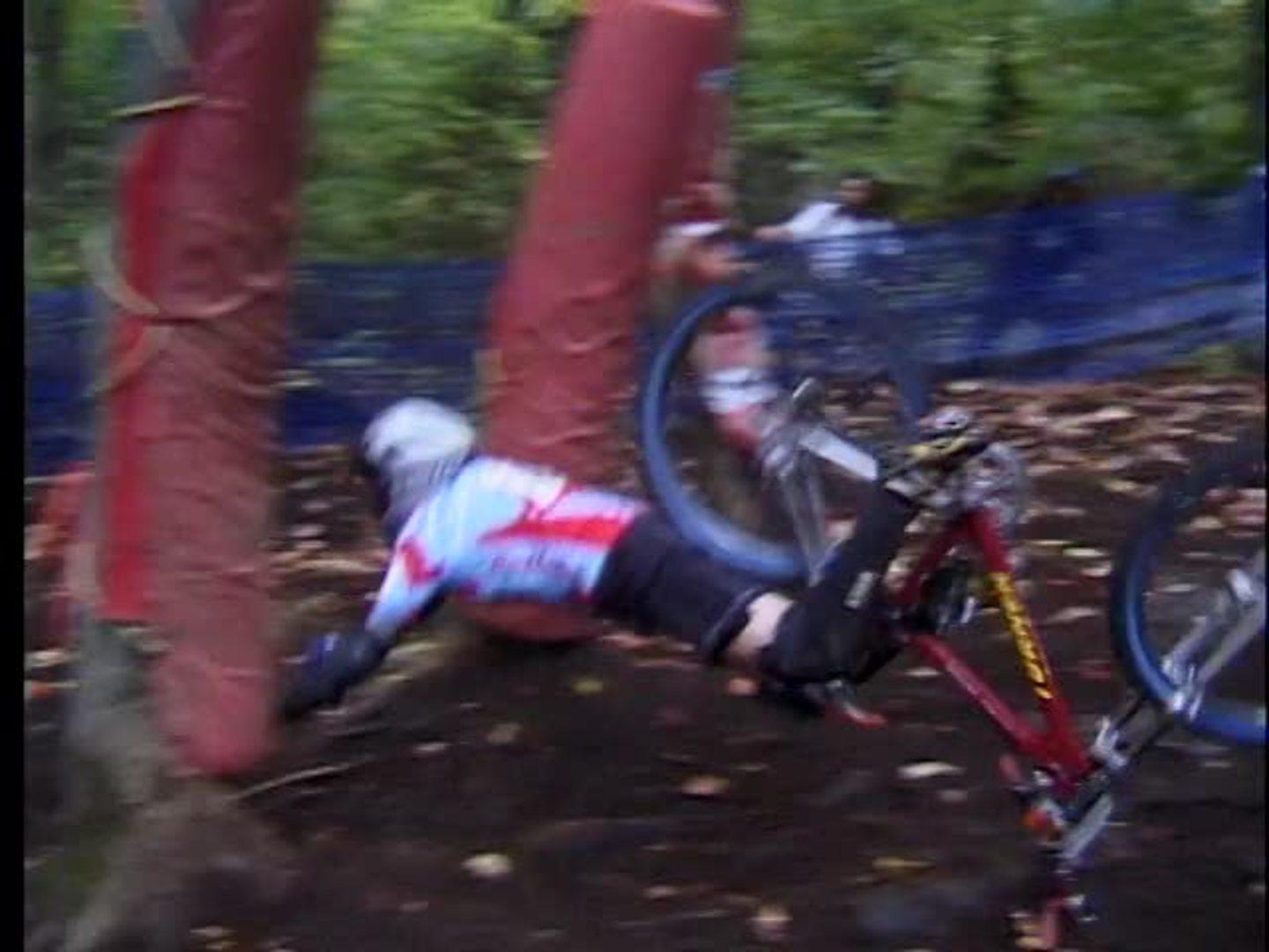 Downhill Mountain Biker Faceplants Over Handlebars | Jukin Licensing