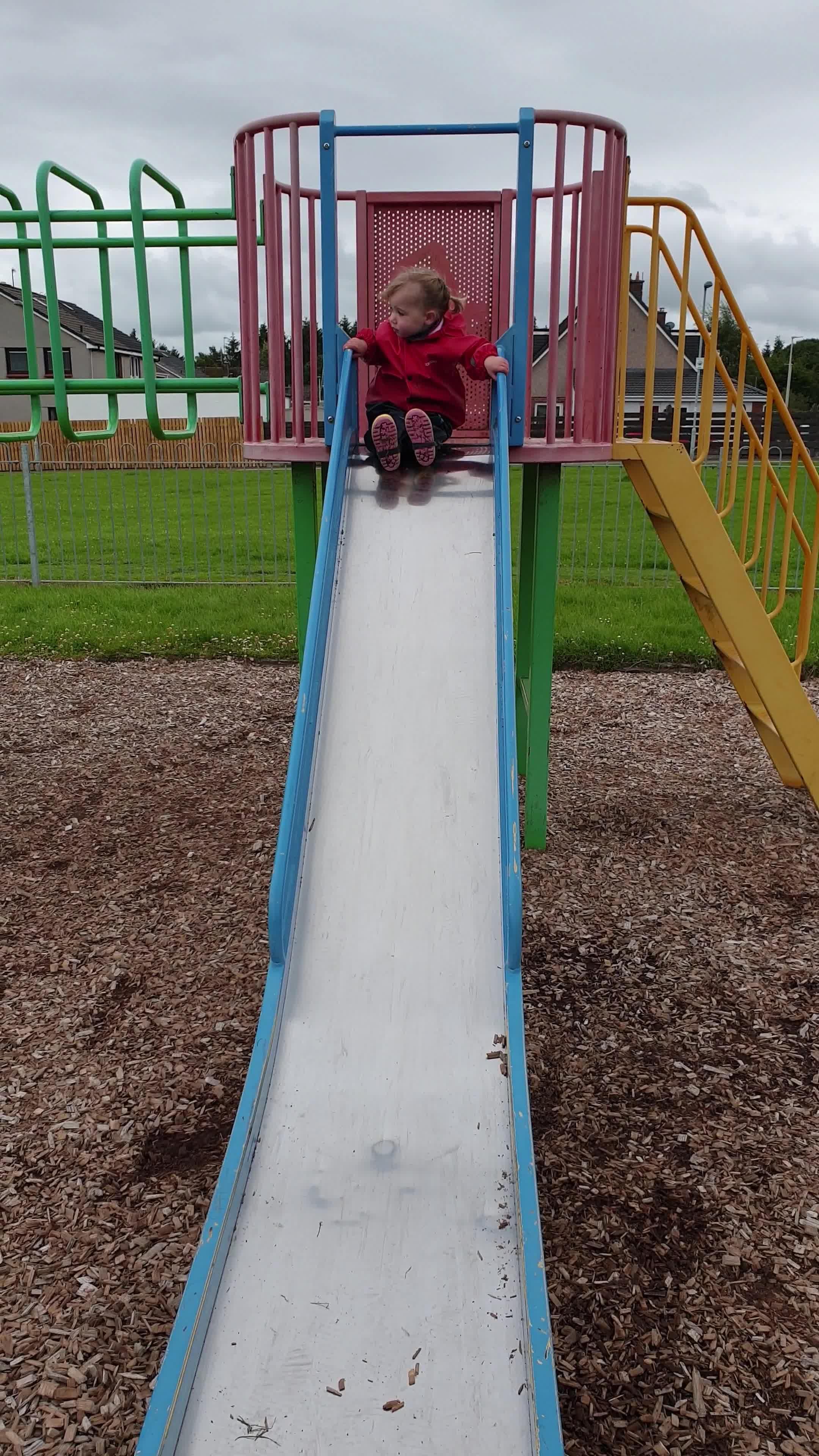 Toddler Falls From Bottom of Slide | Jukin Licensing