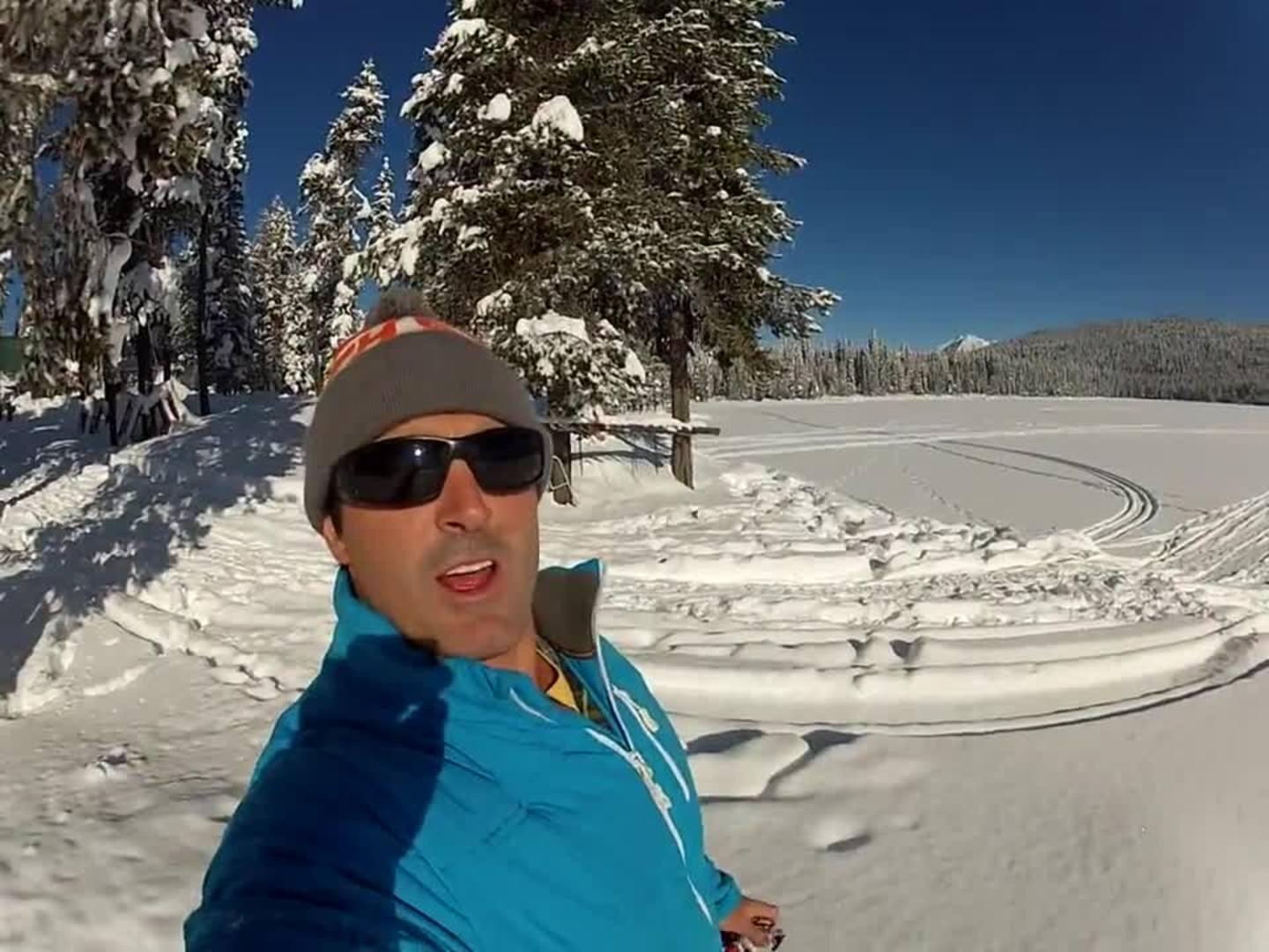 Guy on Snowmobile Crashes Straight into Tree | Jukin Licensing