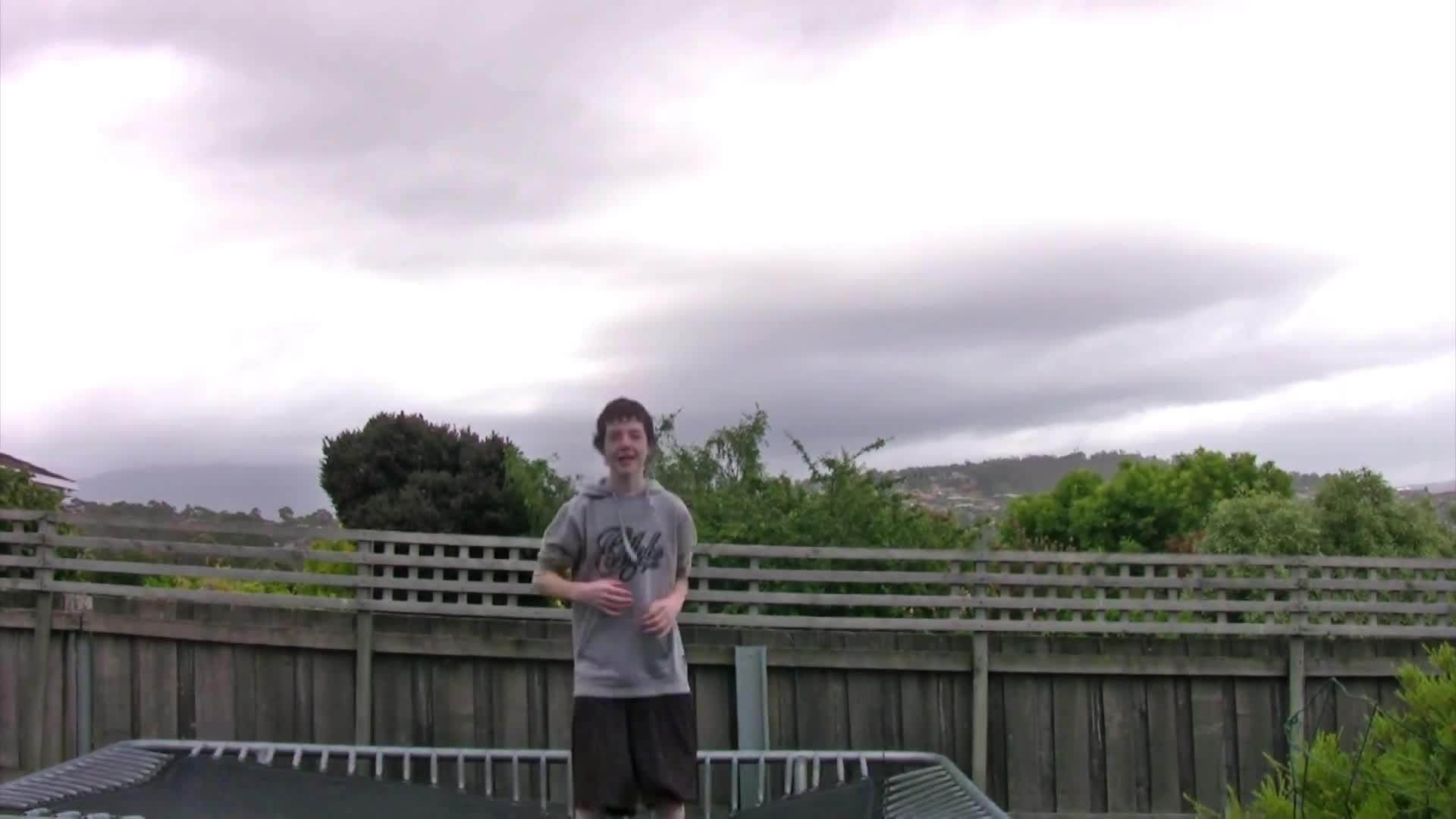 Trampoline Backwards Jump Onto Fence Fail | Jukin Licensing
