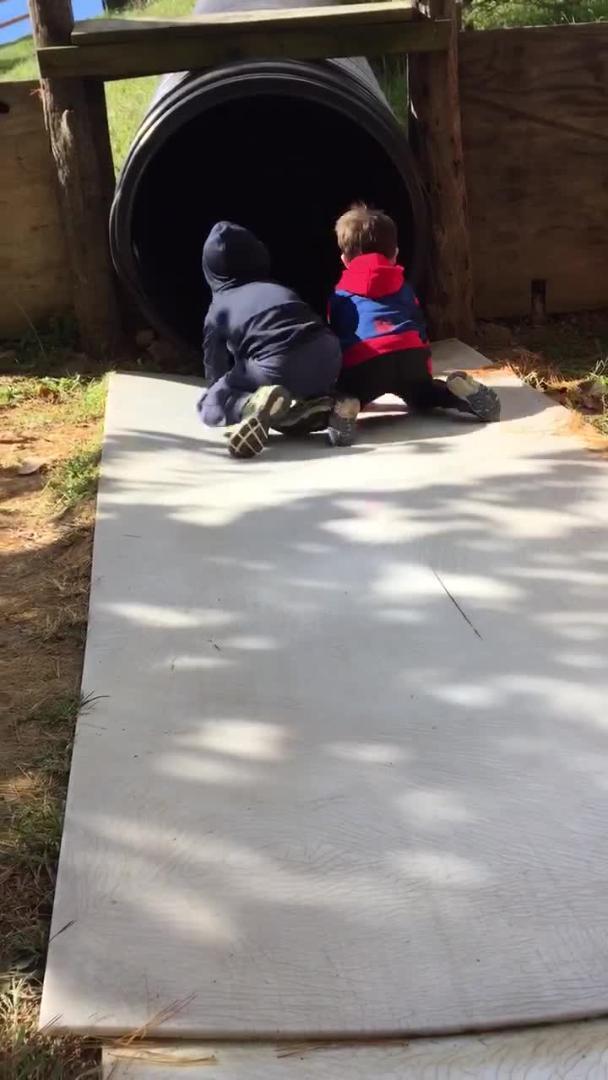 Guy Knocks Kid Over While Going Down Slide | Jukin Licensing