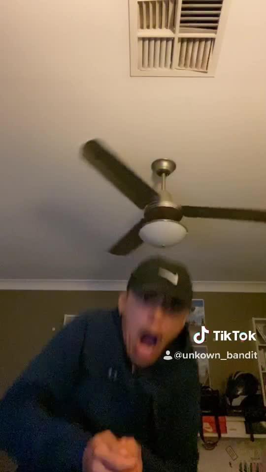 Guy Screams After Hitting Ceiling Fan With Hand While Dancing | Jukin ...