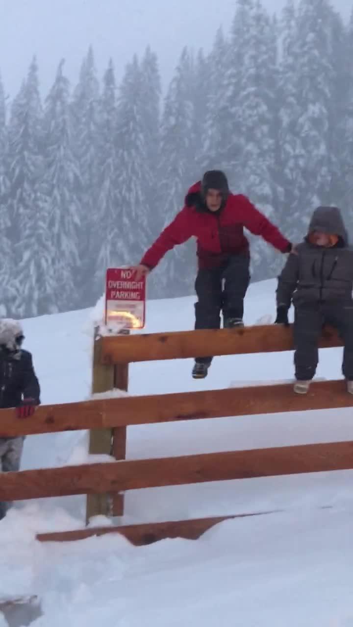 Guy Backflipping off Wooden Fence Breaks It and Falls Into Snow | Jukin ...