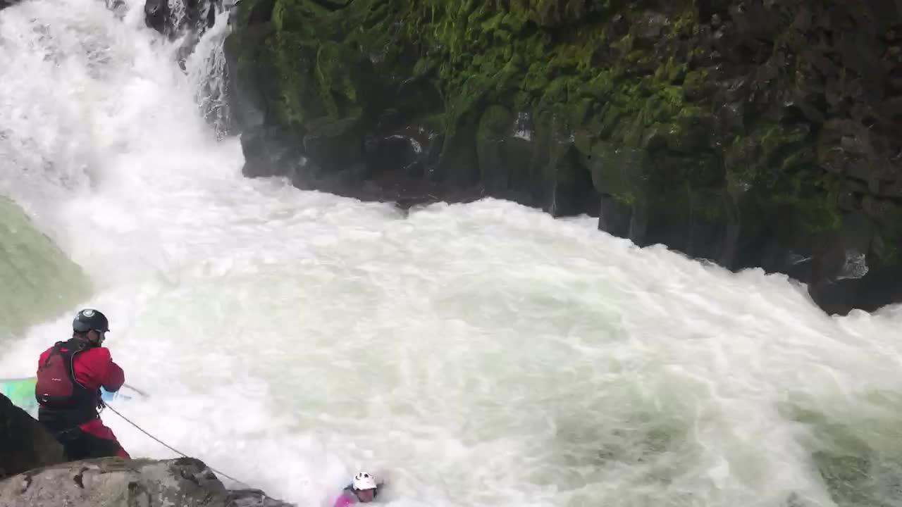 Guy Riding Catamaran Kayak Crashes Over Waterfall | Jukin Licensing