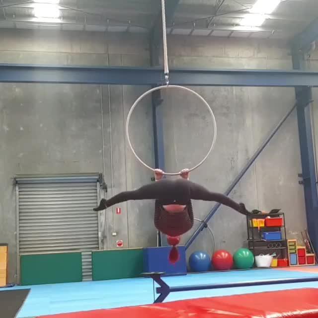 Aerial Hoop Performer Practices Routine | Jukin Licensing