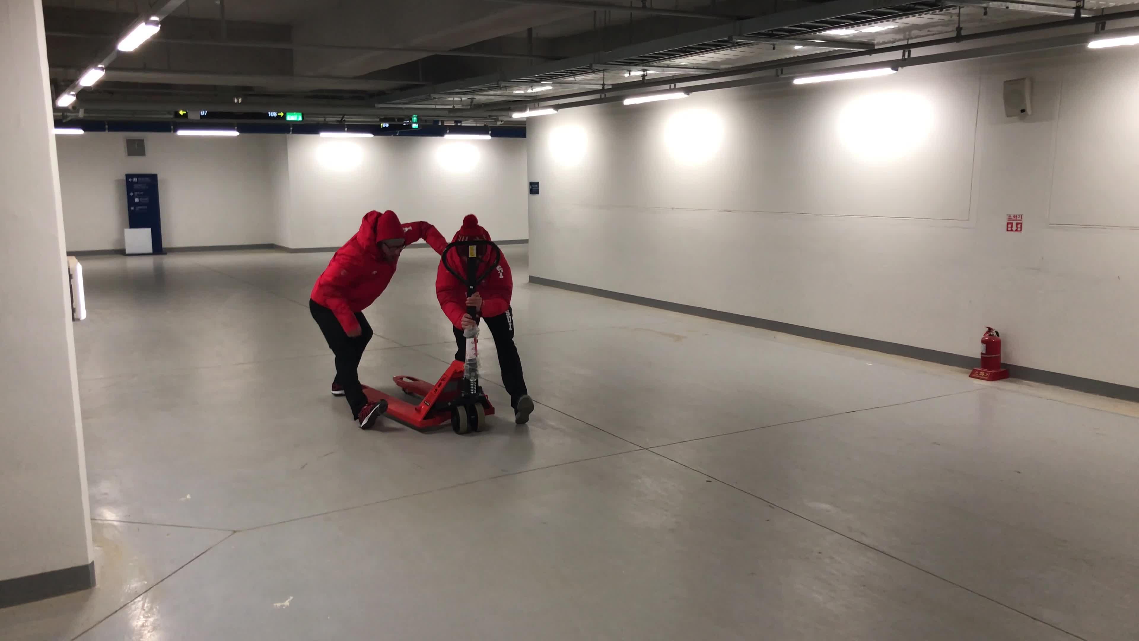 Guys Ride Forklift Down Incline | Jukin Licensing