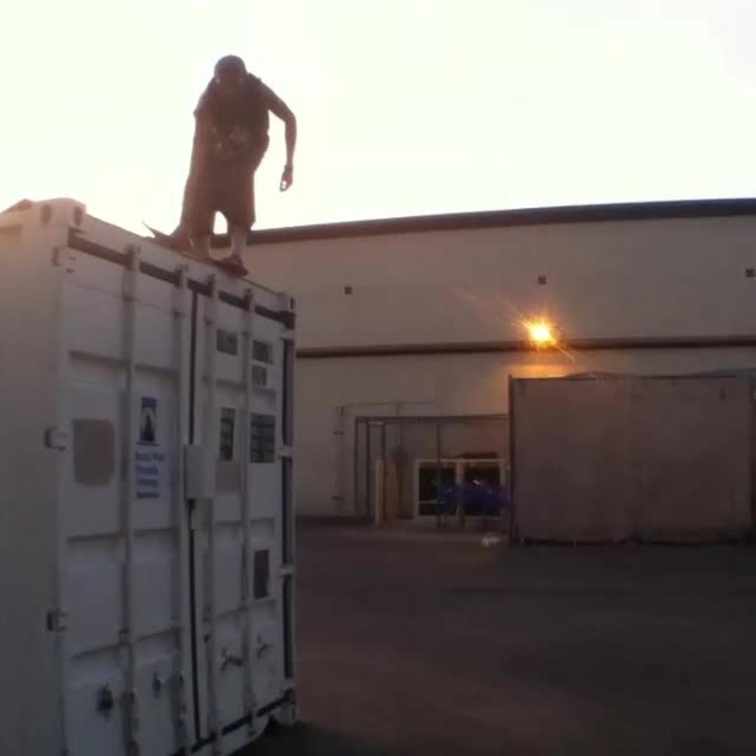 Skater Drop In Off Shipping Container Fail | Jukin Licensing