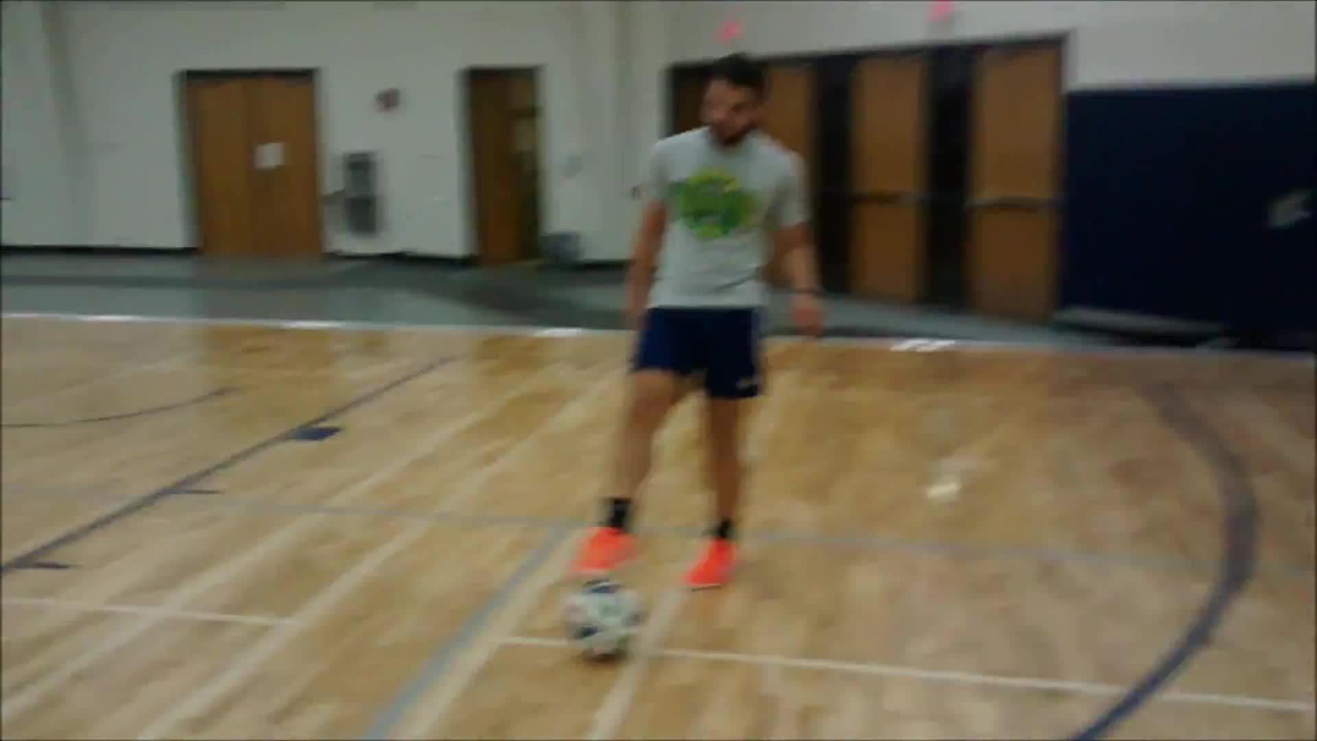 Guy Kicks Soccer Ball into Basketball Hoop | Jukin Licensing