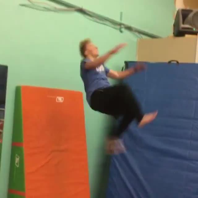 Guy Falls on Face After Flip Off Mat | Jukin Licensing