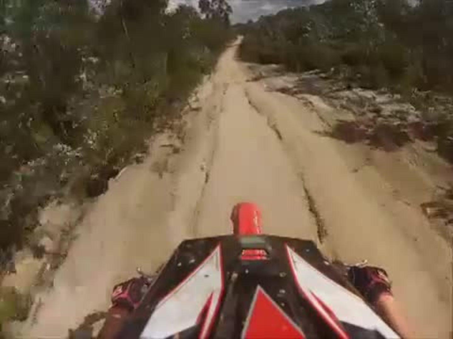 POV On Red Dirt Bike Rider Breaks His Wrist | Jukin Licensing