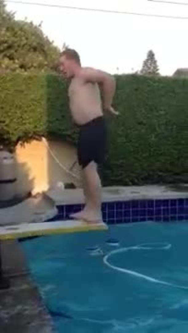Hilarious Diving Board Slip Fail | Jukin Licensing