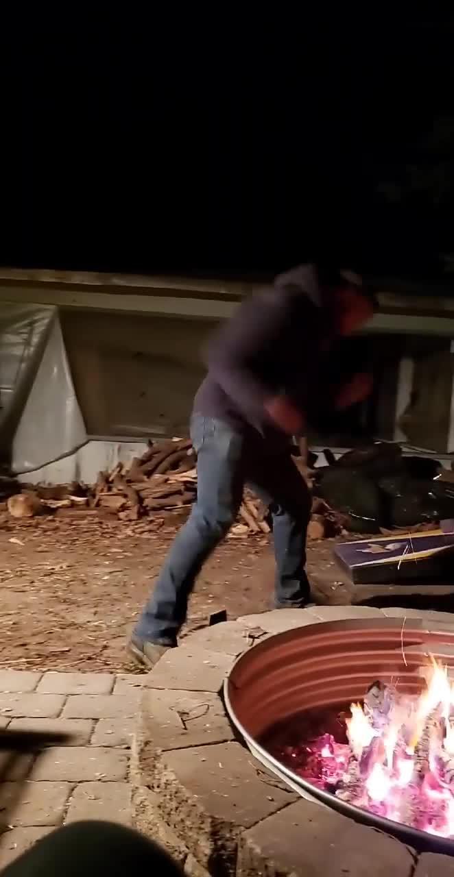 Man Falls Face First After Tripping on Fire Pit Boundary Wall | Jukin ...