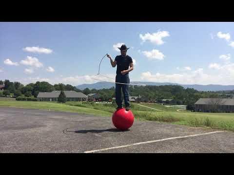 Cowboy Spins Lasso while Balancing on Ball | Jukin Licensing