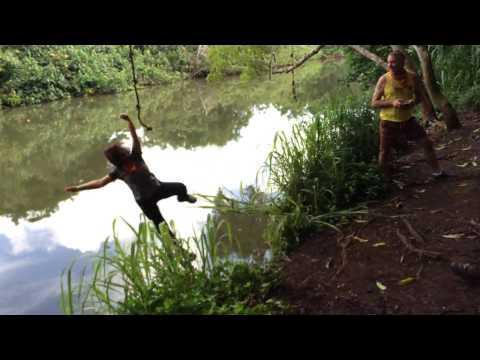 Girl Accidentally Falls in River While Swinging on Rope | Jukin Licensing
