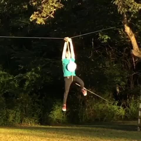 Guy Trying to Slide on Zipline for Fun Gets His Crotch Stuck in the ...