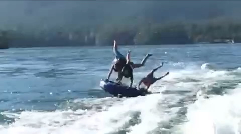 Cousins Fall Into Lake After Hitting Unexpected Wave While Tubing ...
