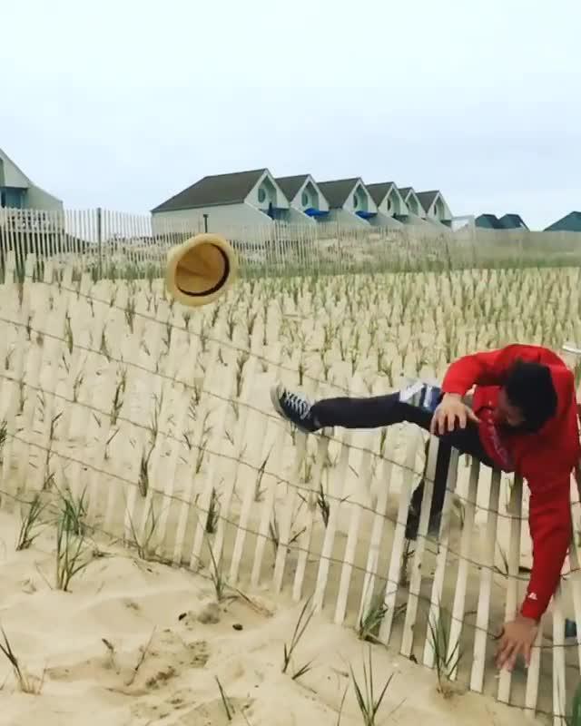 Guy Jumps Over Fence and Breaks It | Jukin Licensing