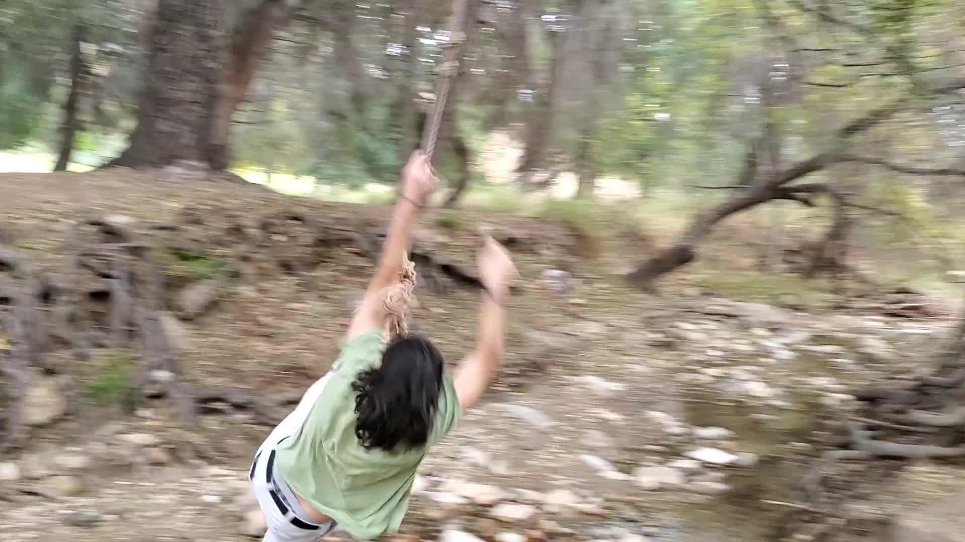 Guy Funnily Slips and Falls in Water While Trying to Rope Swing | Jukin ...